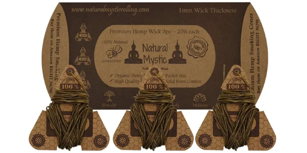Hemp Wick | Natural Mystic Pre Rolled Hemp Cones